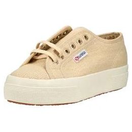 Plateausneaker Superga "Superga Sneaker Textil", Herren, Gr. 37, beige, Textil, Schuhe Plateausneaker