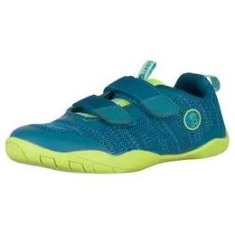 Barfu&szlig;schuh Trollkids "KIDS EIKEFJORD BAREFOOT HIKER", Jungen, Gr. 27, blau (petrol, dolphin blau, lime), Synthetik, Schuhe Barfu&szlig;schuh