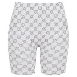 Radlerhose PEQUS "PEQUS PEQUS Aether Monogram Biker Shorts", Damen, Gr. M, US-Gr&ouml;&szlig;en, concrete, 95% Baumwolle, 5% Elasthan, skinny fit, Hosen Radlerhose
