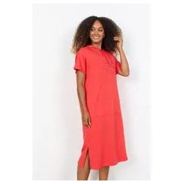 Shirtkleid soyaconcept "SC-BANU 302", Damen, Gr. XXL, N-Gr, bittersweet, Jersey, Obermaterial: 48% Modal, 48% Polyester, 4% Elasthan, unifarben, wadenlang, Rundhals, Kleider Shirtkleid, Materialmix mit Stretch, Kapuze