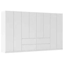 Dreht&uuml;renschrank Rauch "Schrank Garderobe MAINZ Breiten 91/136/181/226/271/315/360, H&ouml;he 210cm", alpinwei&szlig;, B:360cm H:210cm T:54cm, Holzwerkstoff, Schr&auml;nke, Dreht&uuml;renschrank, grifflose Front, Au&szlig;ent&uuml;ren mit Push-to-Open Funktion MADE IN GERMANY