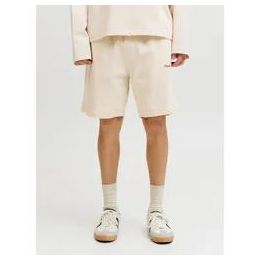 Jack & Jones Sweatshorts JACK & JONES "JPSTKARL NORREBRO SWEAT SHORTS REG SN", Herren, Gr. XS, N-Gr, antique wei&szlig;, angeraute Sweatware, Obermaterial: 89% Baumwolle, 11% Polyester, unifarben, relaxed fit knielang, Hosen Sweatshorts, Baumwollmischung, relaxed fit
