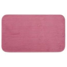 G&ouml;zze Badematte G&Ouml;ZZE "Berlin", rosa (altrosa), H:7mm, Polyester, Badematten, Badematte, Badteppich, Uni Farben, Cord Optik, waschbar