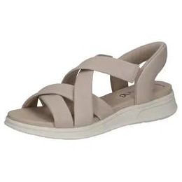 Riemchensandale Caprice "Caprice Sandalen Nappaleder", Damen, Gr. 42, beige, Nappaleder, Schuhe Riemchensandale