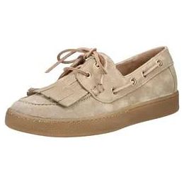 Schn&uuml;rschuh Paul Green "Paul Green Halbschuhe Veloursleder", Damen, Gr. 40,5, beige, Veloursleder, Schuhe Schn&uuml;rschuh