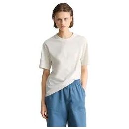 Marc O'Polo T-Shirt MARC O'POLO DENIM "aus Organic Cotton", Damen, Gr. XL, silky wei&szlig;, Obermaterial: 100% Baumwolle, unifarben, Basic, regular fit, Rundhals, normaler Saum, Shirts T-Shirt