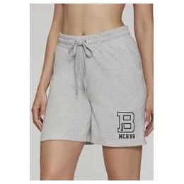 Sweatshorts BENCH. LOUNGEWEAR, Damen, Gr. 52/54, N-Gr, grau meliert, angeraute Sweatware, Obermaterial: 75% Baumwolle, 25% Polyester, meliert, unifarben, Basic, bequem kurz, Hosen Sweatshorts, in weich angerauter Sweatware, Loungewear