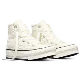 Sneaker Converse "CHUCK TAYLOR ALL STAR EVA LIFT PLATFORM FLORAL CROCHET", M&auml;dchen, Gr. 31, egret, schwarz, egret, Synthetik, Schuhe Sneaker, f&uuml;r sportliche Aktivit&auml;ten, mit leicht profiliertem Laufsohlenprofil