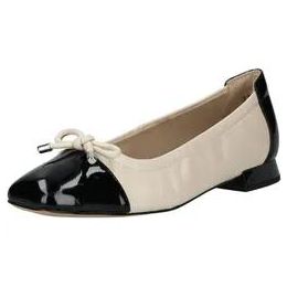 Ballerina Caprice "Caprice Ballerinas Leder", Damen, Gr. 42, creme, Leder, Schuhe Ballerina