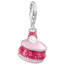 Charm-Einh&auml;nger Thomas Sabo "Himbeer-Macaron pink", bunt (silberfarben, rosa, pink), Charms, Damen, Silber 925 (recycelt)