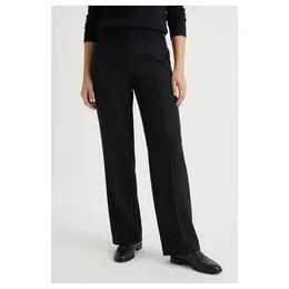 Marlene-Hose Cinque "CISILASSO", Damen, Gr. 42, N-Gr, schwarz, Web, Obermaterial: 52% Polyester, 21% Polyamid, 17% Viskose, 10% Elasthan, unifarben, bequem lang, Hosen, elastischer Bund, hohe Leibh&ouml;he, weites Bein