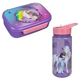Lunchbox Scooli "mit Trinkflasche", Kinder, unicorn academy, Lebensmittelaufbewahrungsbeh&auml;lter Lunchbox