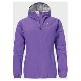Sch&ouml;ffel Outdoorjacke SCH&Ouml;FFEL "Jacket Style Migandi WMS", Damen, Gr. 40, lila (3805, lila), Oberstoff: 100% Polyester; (Membran: Thermoplastisches Polyurethan), regular fit, hoch geschlossener Ausschnitt, Jacken Outdoorjacke