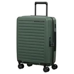 Hartschalen-Trolley Samsonite "RESTACKD", Gr. B/H/T: 40cm x 55cm x 20cm 39 l, sage, Polypropylen, Koffer, mit fester Trennwand und verstellbaren Packgurten