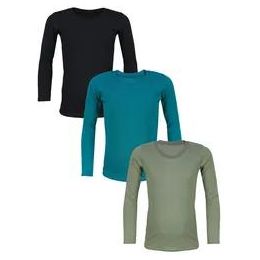 Unterhemd TUPTAM "Unterhemd Kinder Unisex Unterhemd Langarm 3er Pack", M&auml;dchen, Gr. 116, N-Gr, grau (farbenmix 3), Obermaterial: 100% Baumwolle CO., Unterhemden Unterhemd