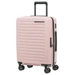 Hartschalen-Trolley Samsonite "RESTACKD", Gr. B/H/T: 40cm x 55cm x 20cm 39 l, rose, Polypropylen, Koffer, mit fester Trennwand und verstellbaren Packgurten