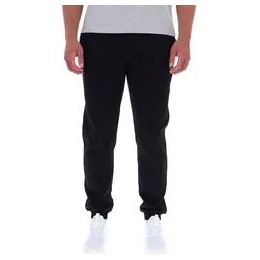 Jogginghose Reebok "ANDRE SMALL LOGO CUFFED PANT", Herren, Gr. M, N-Gr, schwarz, Obermaterial: 60% Baumwolle, 40% Polyester, Hosen Jogginghose, sportlicher Stil, f&uuml;r Sport und Freizeit, f&uuml;r Erwachsene