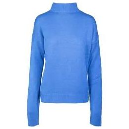 Rundhalspullover Urban Classics "Urban Classics Damen Ladies Oversize Turtleneck Sweater", Damen, Gr. XS, rightblau, 100% Polyacryl, unifarben, loose fit, amerikanischer Ausschnitt, Pullover Rundhalspullover
