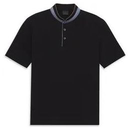 Poloshirt Bugatti, Herren, Gr. XL, 290, schwarz, 100% Baumwolle, unifarben, normal, ohne Ausschnitt, Shirts, Modern Fit aus reiner Baumwolle