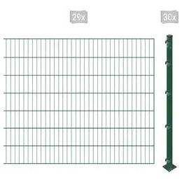Einstabmattenzaun Arvotec "ESSENTIAL 140 zum Einbetonieren", gr&uuml;n (dunkelgr&uuml;n), H:140cm, Kunststoff, Stahl, Zaunelemente, Zaunh&ouml;he 140 cm, Zaunl&auml;nge 2 - 60 m