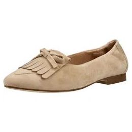 Ballerina REGARDE LE CIEL "Regarde Le Ciel Ballerinas Leder", Damen, Gr. 36, beige, Leder, Schuhe Ballerina