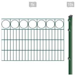 Doppelstabmattenzaun Arvotec "EXCLUSIVE 80 zum Einbetonieren "Ring" mit Zierleiste", gr&uuml;n (dunkelgr&uuml;n), H:80cm, Kunststoff, Stahl, Zaunelemente, Zaunh&ouml;he 80 cm, Zaunl&auml;nge 2 - 60 m