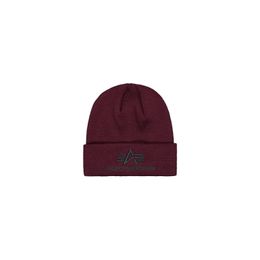 Skim&uuml;tze Alpha Industries "3D Beanie", Herren, Gr. onesize, schwarz cherry, Obermaterial: 100% Polyacryl, M&uuml;tzen