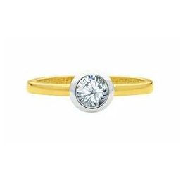 Adelia&acute;s Solit&auml;rring ADELIA ́S "Solit&auml;rring 333 Gold ( 8K ) mit Zirkonia &ndash; Goldring Diamant" Gr. 52, silber, Fingerringe, Damen, 52, Gold, Goldring Diamant