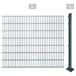 Doppelstabmattenzaun Arvotec "EASY 143 zum Aufschrauben", grau (anthrazit), H:143cm, Kunststoff, Stahl, Zaunelemente, Zaunh&ouml;he 143 cm, Zaunl&auml;nge 2 - 60 m