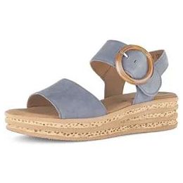 Plateausandaletten Gabor "Plateau Sandale", Damen, Gr. 37,5, blau, Schuhe