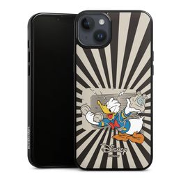 DeinDesign iPhone 14 Plus Handy Silikon H&uuml;lle Case schwarz Handyh&uuml;lle Official Licensed Product Donald Duck Disney