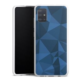 DeinDesign Galaxy A51 Handy Silikon H&uuml;lle Case wei&szlig; Handyh&uuml;lle Geometric Abstract Muster Silikon Case