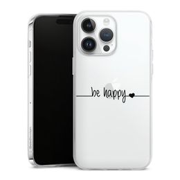 DeinDesign iPhone 14 Pro Max Handy Silikon H&uuml;lle Case transparent Handyh&uuml;lle Happiness Statement Motiv Ohne Hintergrund Silikon Case