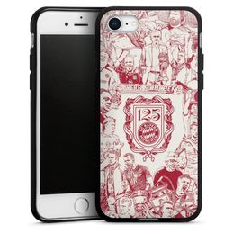 DeinDesign iPhone SE (2022) Handy Silikon H&uuml;lle Case schwarz Handyh&uuml;lle Fcb 125 Jahre Fc Bayern M&uuml;nchen Official Licensed Product
