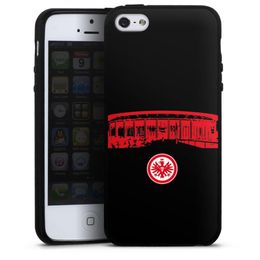 DeinDesign iPhone SE (2016-2019) Handy Silikon H&uuml;lle Case schwarz Handyh&uuml;lle Eintracht Frankfurt Official Licensed Product Stadium