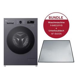 LG Waschmaschine (A, 9 kg, 1.310 U./Min.) Unterbauf&auml;hig mit Steam & Inverter Direct Drive&reg; + Unterbaublech F4WB309YB.AFB600N F4WB309YB.AFB600N
