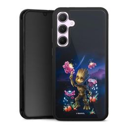 DeinDesign Galaxy A55 5G Handy Gallery Case Handyh&uuml;lle 9H Geh&auml;rtetes Glas R&uuml;ckseite H&uuml;lle Baby Groot Marvel Guardians Of The Galaxy Gallery Case