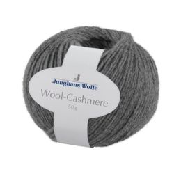 Wool-Cashmere von Junghans-Wolle, Grau meliert, aus Schurwolle