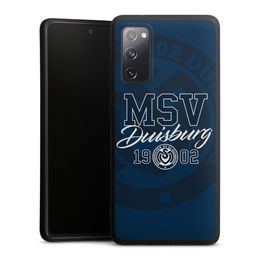 DeinDesign Galaxy S20 FE Handy Premium Silikon H&uuml;lle Handyh&uuml;lle schwarz Case Msv Duisburg Merchandise Soccer Silikon Premium Case