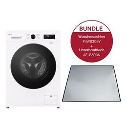LG Waschmaschine (A, 8 kg, 1.350 U./Min.) Unterbauf&auml;hig mit Steam & Inverter Direct Drive&reg; + Unterbaublech F4WB308Y.AFB600N F4WB308Y.AFB600N