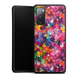 DeinDesign Galaxy S20 FE 5G Handy Premium Silikon H&uuml;lle Handyh&uuml;lle schwarz Case Water Colour Colourful Points Silikon Premium Case