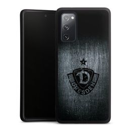 DeinDesign Galaxy S20 FE Handy Premium Silikon H&uuml;lle Handyh&uuml;lle schwarz Case Sg Dynamo Dresden Official Licensed Product Vintage Silikon Premium Case