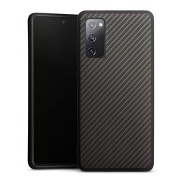 DeinDesign Galaxy S20 FE 5G Handy Premium Silikon H&uuml;lle Handyh&uuml;lle schwarz Case Carbon Muster Metallic Look Silikon Premium Case