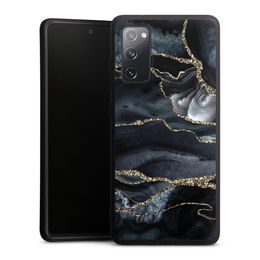 DeinDesign Galaxy S20 FE Handy Premium Silikon H&uuml;lle Handyh&uuml;lle schwarz Case Trends Glitzer Marble Silikon Premium Case
