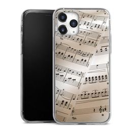 DeinDesign iPhone 11 Pro Handy Slim Case Silikon Handyh&uuml;lle transparent H&uuml;lle extra d&uuml;nn Hobby Music Music Note Silikon Slim Case