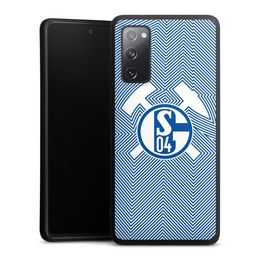 DeinDesign Galaxy S20 FE 5G Handy Premium Silikon H&uuml;lle Handyh&uuml;lle schwarz Case Fc Schalke 04 Bundesliga Stripes Silikon Premium Case