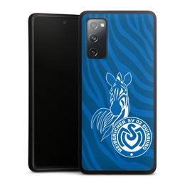 DeinDesign Galaxy S20 FE 5G Handy Premium Silikon H&uuml;lle Handyh&uuml;lle schwarz Case Msv Duisburg Merchandise Zebra Silikon Premium Case