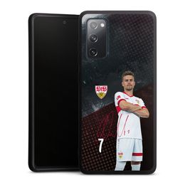 DeinDesign Galaxy S20 FE 5G Handy Premium Silikon H&uuml;lle Handyh&uuml;lle schwarz Case Official Licensed Product Maximilian Mittelst&auml;dt Vfb Stuttgart Silikon Premium 