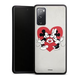 DeinDesign Galaxy S20 FE 5G Handy Premium Silikon H&uuml;lle Handyh&uuml;lle schwarz Case Disney Heart Silikon Premium Case