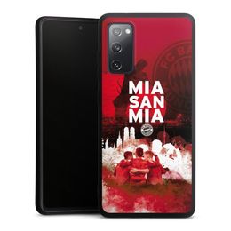 DeinDesign Galaxy S20 FE 5G Handy Premium Silikon H&uuml;lle Handyh&uuml;lle schwarz Case Fc Bayern M&uuml;nchen Fcb Mia San Mia Silikon Premium Case